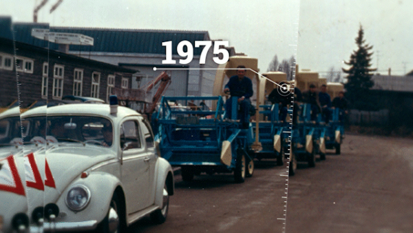 The first major order: 165 plot combines roll off the assembly line