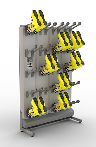 Séchoir peu encombrant pour chaussures et casques de ski par WINTERSTEIGER