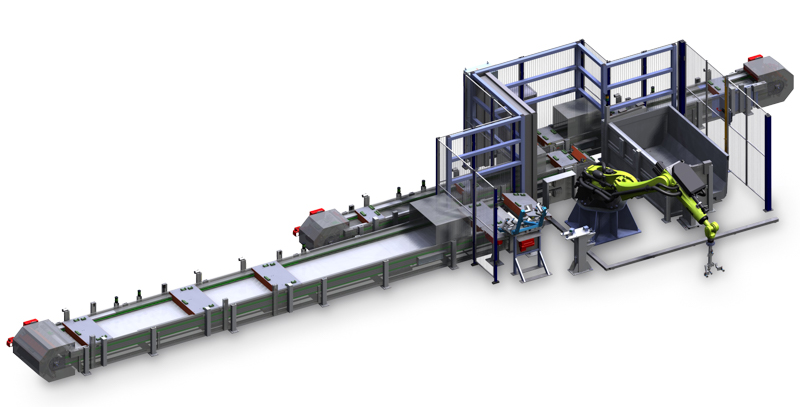 Fully automatic part handling for heat-treated castings