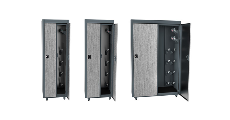 Ski storage lockers in the S line